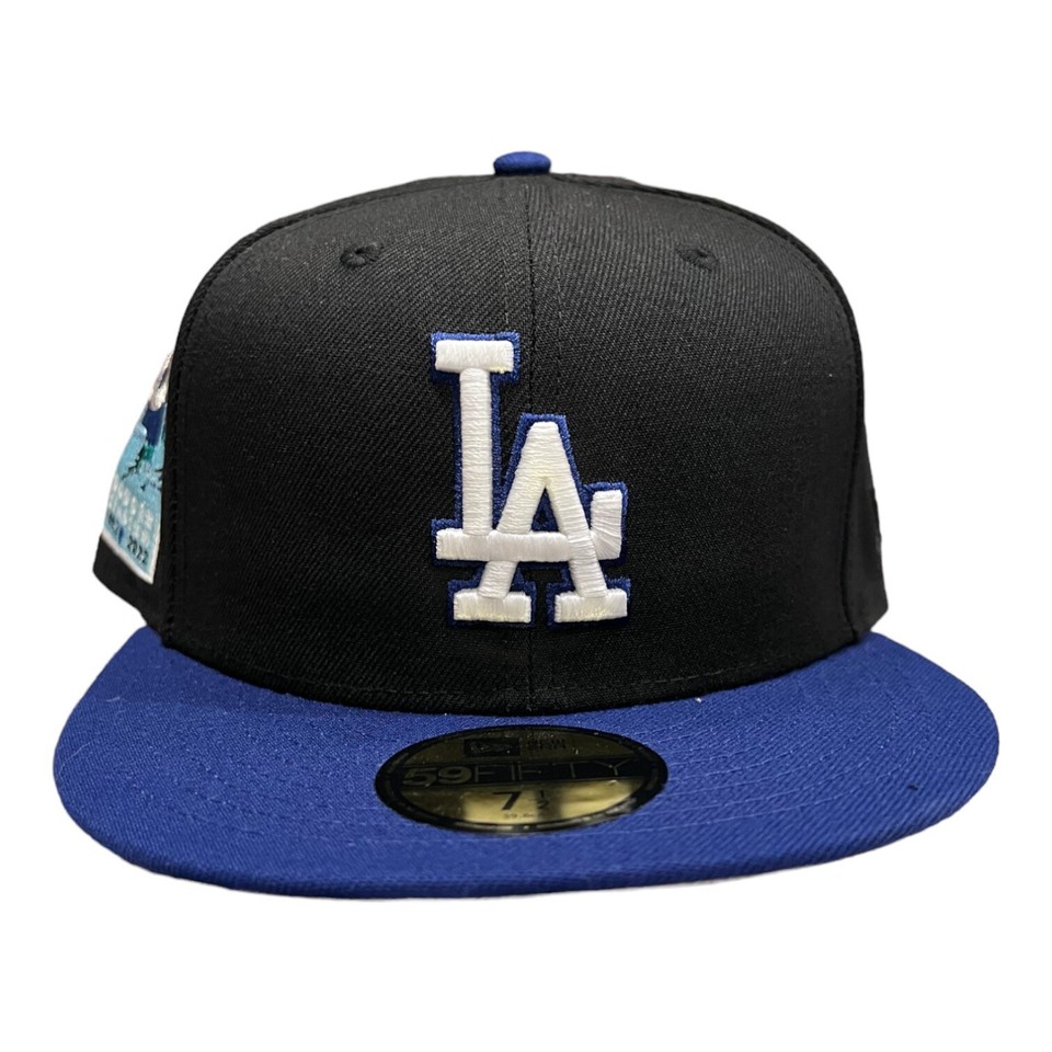 New Era Los Angeles Dodgers 59FIFTY Hat Cap Black 60th Year Side Patch ...
