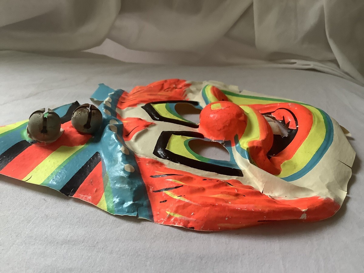 Collectible Vintage 1960s Ben Cooper Clown Halloween Childs Mask