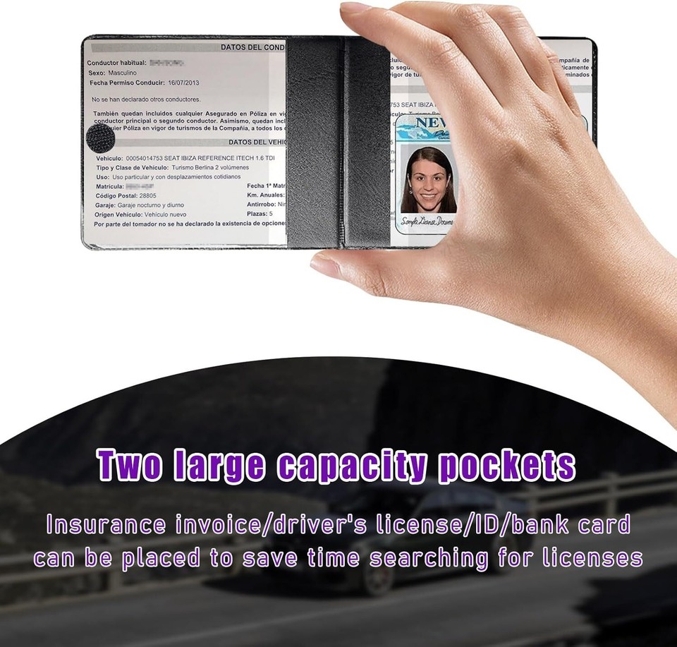 4 Pcs Car Registration and Insurance Holder for License Document | eBay