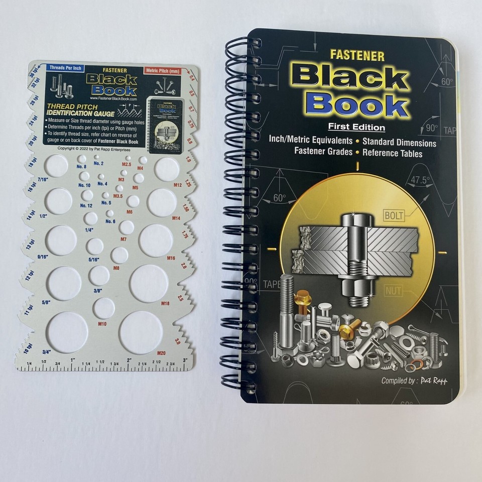 FASTENER Black Book - Handbook size with FREE Thread Identifaction ...