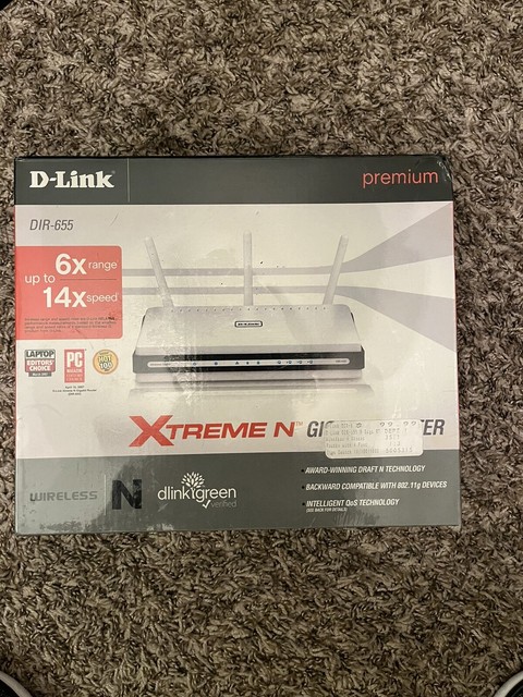 D-Link DIR-655 300 Mbps 4-Port Gigabit Wireless N Router for sale ...