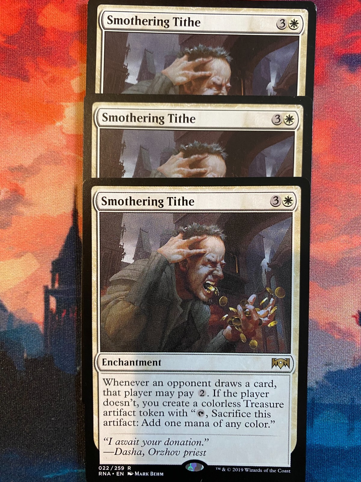 MTG Ravnica Allegiance Smothering Tithe x 3 | eBay