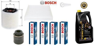 VW POLO 1.2 TSI MK5 2010-2015 BOSCH SERVICE KIT 5L FULLY SYNTH OIL ...