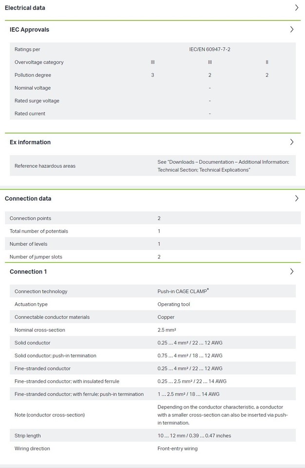 5pcs WAGO 2002-1207 2-Conductor Ground Terminal Block 2.5mm2 Green ...