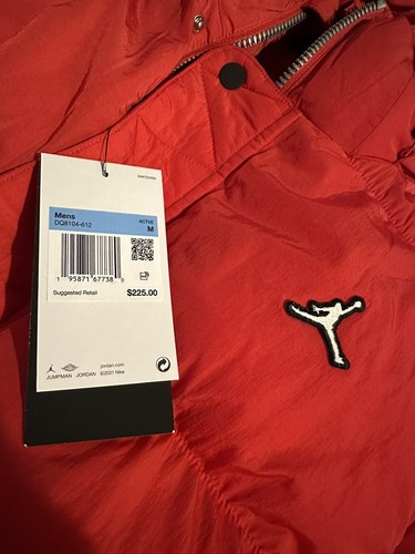 Nike Air Jordan Puffer Jacket Red Black Full Zip Hooded Repel DQ8104 ...