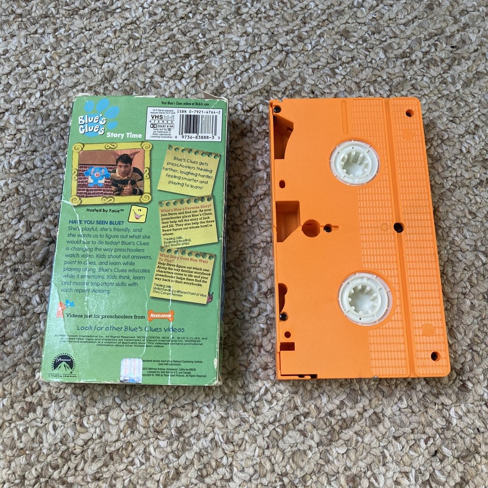 Nick Jr Blue’s Clues Play Along Story Time VHS Video Tape VTG ...