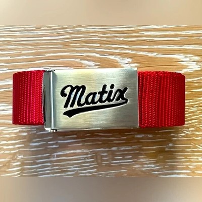 Matix Red Nylon Belt new w/ sliver Buckle | eBay