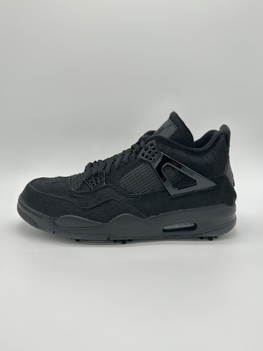 New Jordan 4 Retro Golf Black Cat Pony Hair Size 14 Black New Jordan 4 Retro Golf Black Cat Pony Hair Size 14 Black