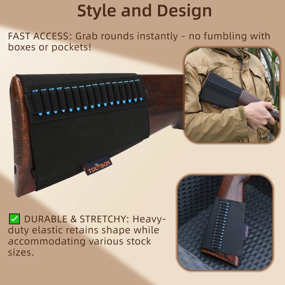 Tourbon 10/22 Rifle Ammo Pouch .22LR,22mag Holder Shell Carrier ...