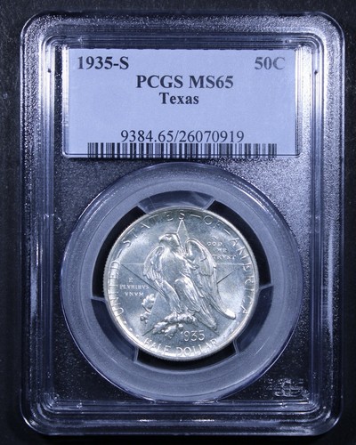 1935-S Texas Commemorative Half Dollar - 50c PCGS MS65 - Lovely Example ...