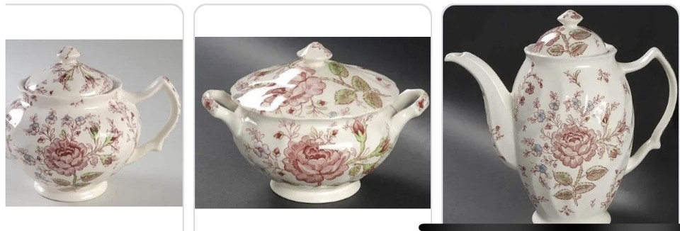 Rose Chintz Pink- Bone China- Johnson Brothers- England- 16 Service set ...