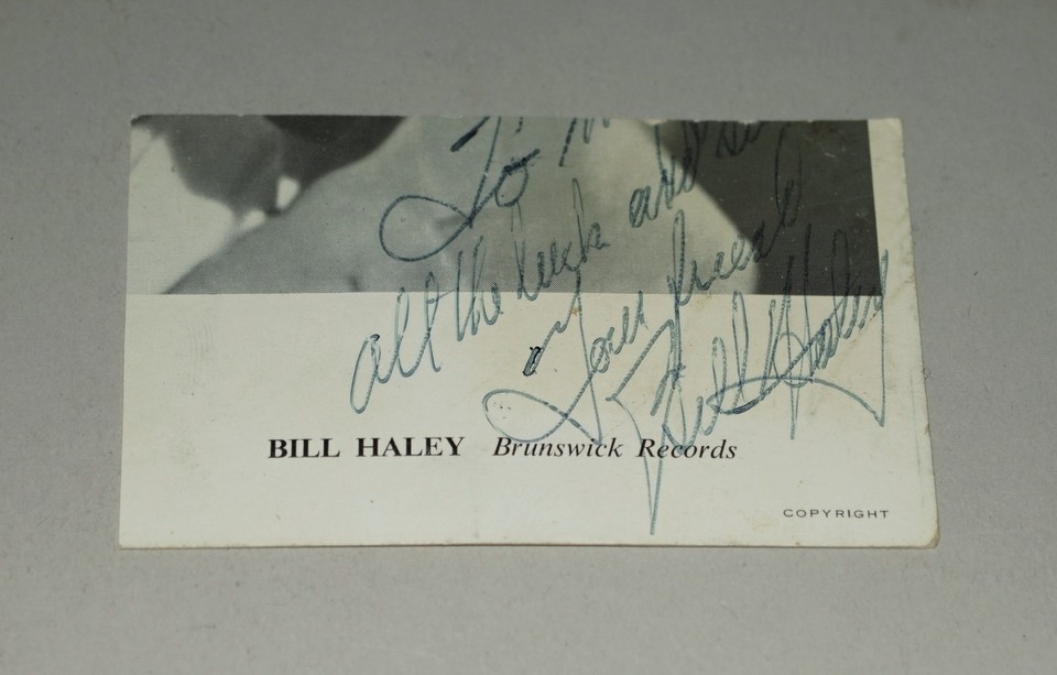 BILL HALEY ROCK AND ROLL AUTOGRAPH SIGNED CUT SIGNATURE WITH JSA LETTER ...