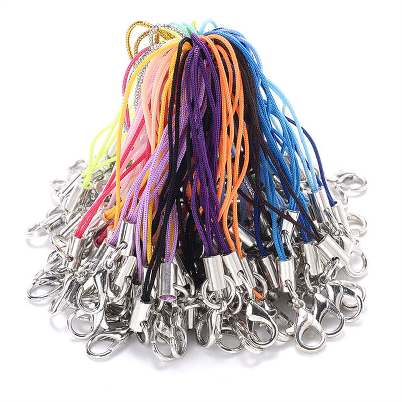 50x LANYARD STRAP CORDS LOBSTER CLASP ROPE KEYCHAINS HOOKS SET CHARMS ...
