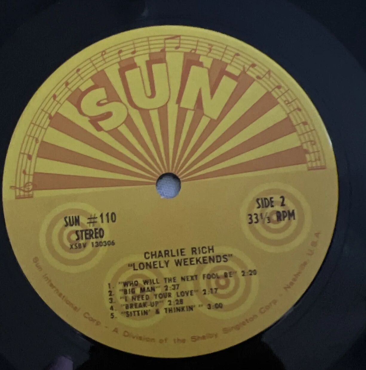 Charlie Rich ‎– Lonely Weekends, vinyl LLP, SUN 110 | eBay