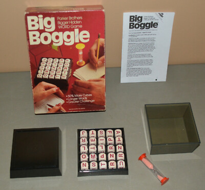 Vintage BIG BOGGLE word game - 1979 Parker Brothers | eBay
