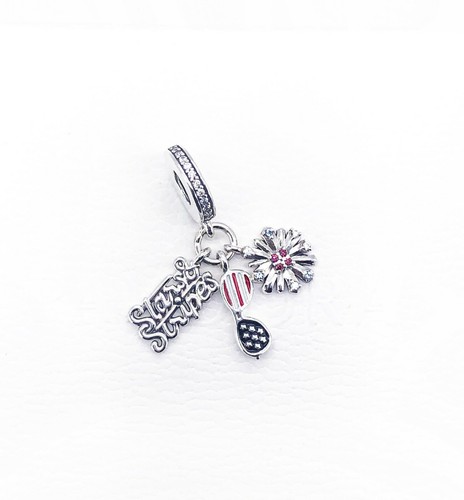 New Authentic PANDORA 925 American Icons Stars Stripes Charm Pendant ...