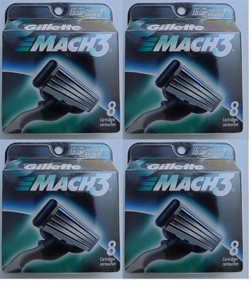 *32 Gillette Mach3 Razor blades Refills Shaver Cartridges 8*2 fit Turbo ...