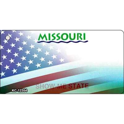 Missouri with American Flag Novelty Metal Key Chain KC-12354 | eBay