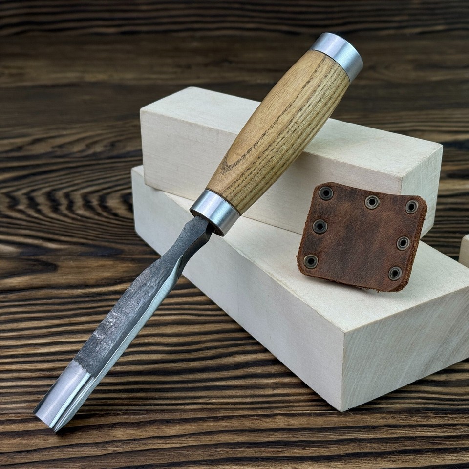 Wood Carving Gouges Set. Curved Chisels with Sheaths. Gift for Detail ...