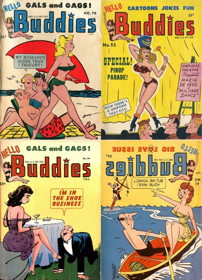61 Old Issues of Hello Buddies Comics Risqué Saucy Racy Sexy Art Magazine on DVD | eBay