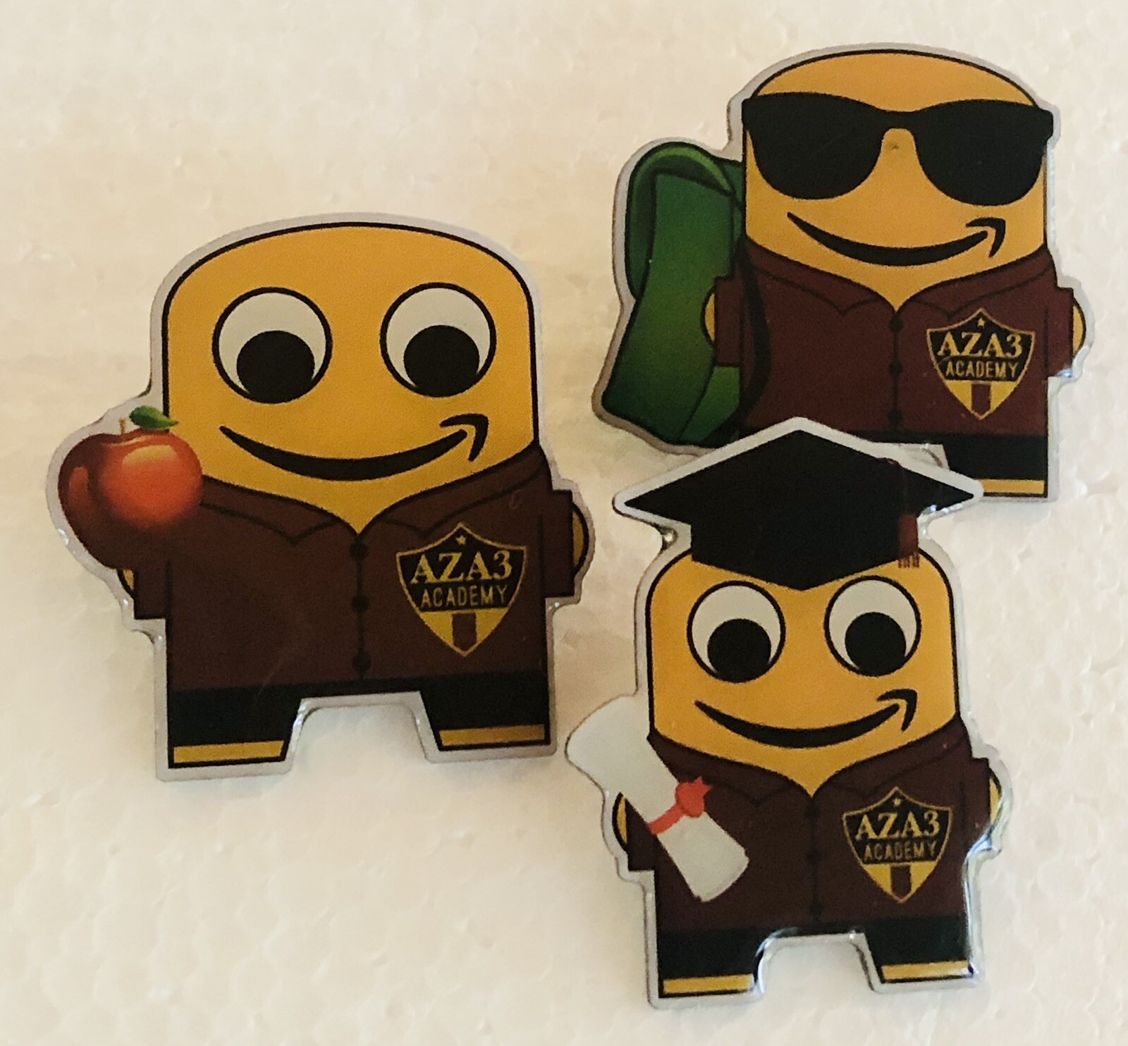 Amazon PECCY AZA3 Academy Pin Lot Set - 2 Sets Of 3 (6 Pins Total ...