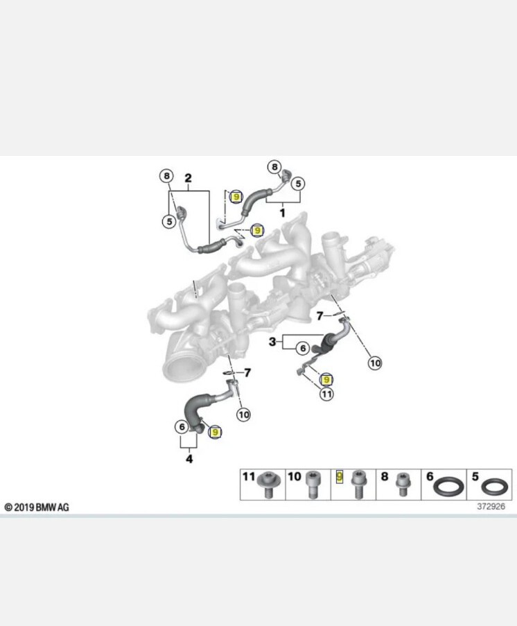 BMW T30 Torx-Head Bolt/Screw M6x1.00x16mm Grade 8.8 07129904819 | eBay UK