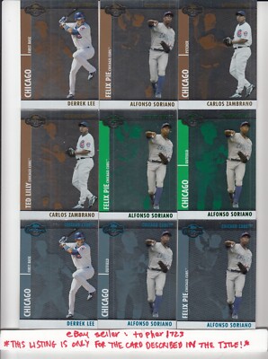 (MR) 2008 Topps Co-Signers Silver Green #128/200 ALFONSO SORIANO Cubs ...