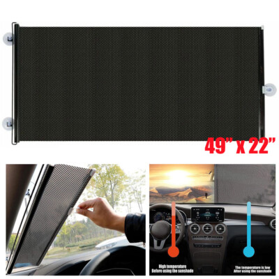 Car Retractable Windshield Sun Shade Visor SUV Front Window Folding ...