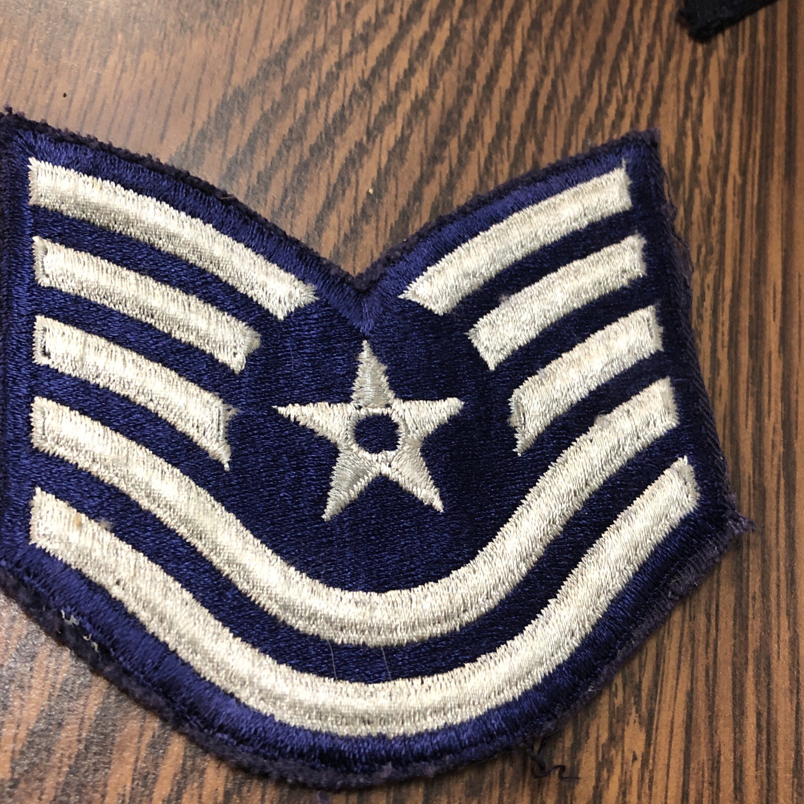 US Air Force Technical Sergeant Rank Chevron Patch E-6 USAF Silver Stripes 2 | eBay