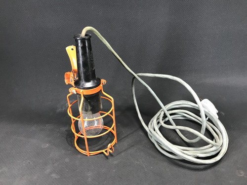 ATROW MADE IN FRANCE ancienne baladeuse électrique orange poignée en ...