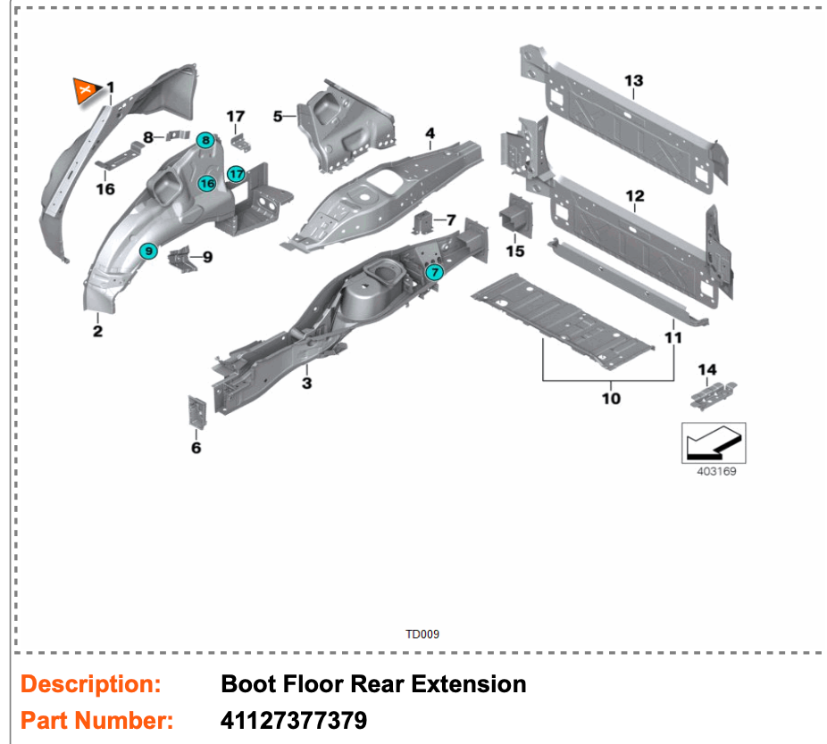BMW X5 2013-2018 boot floor rear extension - 41127377379 | eBay