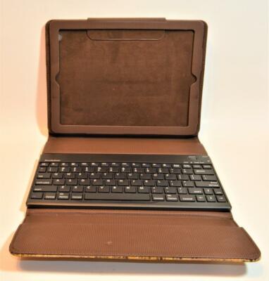Brookstone Bluetooth keyboard animal print leather folio for iPad 2,3,4 ...