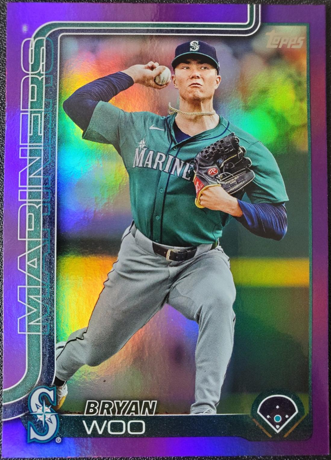 2025 Topps Series 1 - Bryan Woo #327 Purple Rainbow /250 for sale ...