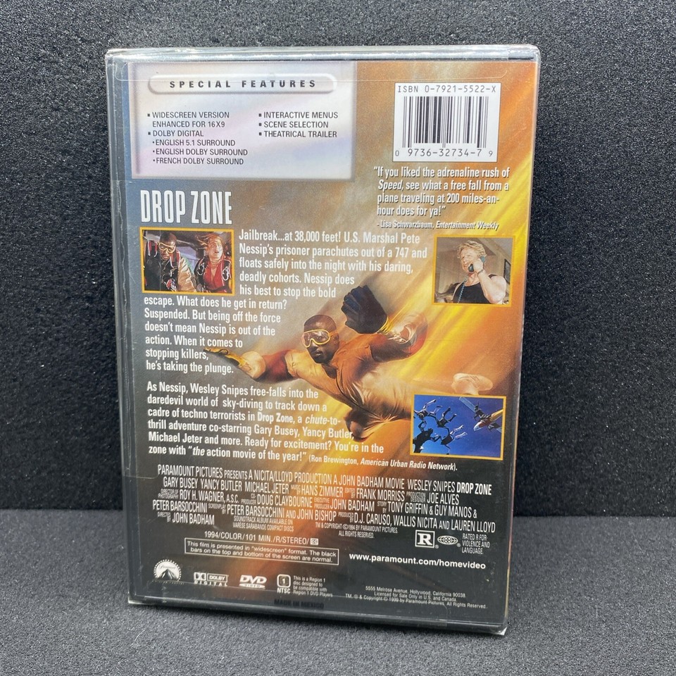 Drop Zone[1994]~Widescreen DVD Movie~Wesley Snipes, Gary Busey~2006 ...