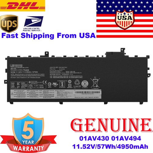 OEM 01AV430 01AV494 Battery For Lenovo Thinkpad X1 Carbon 5th 2017 6th ...