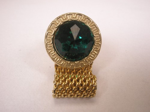Rhinestone SINGLE Wraparound Vintage Cuff Link replacement lost/broken ...