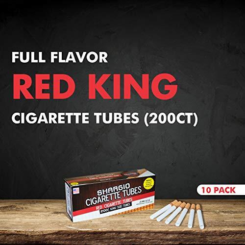 Shargio Red King Size Cigarette Tubes 200 Count Per Box 10-Boxes for ...