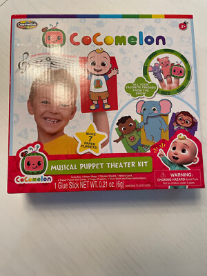 NIB Cocomelon Musical Puppet Theater Kit Craft Kit Activity Ages 3 ...