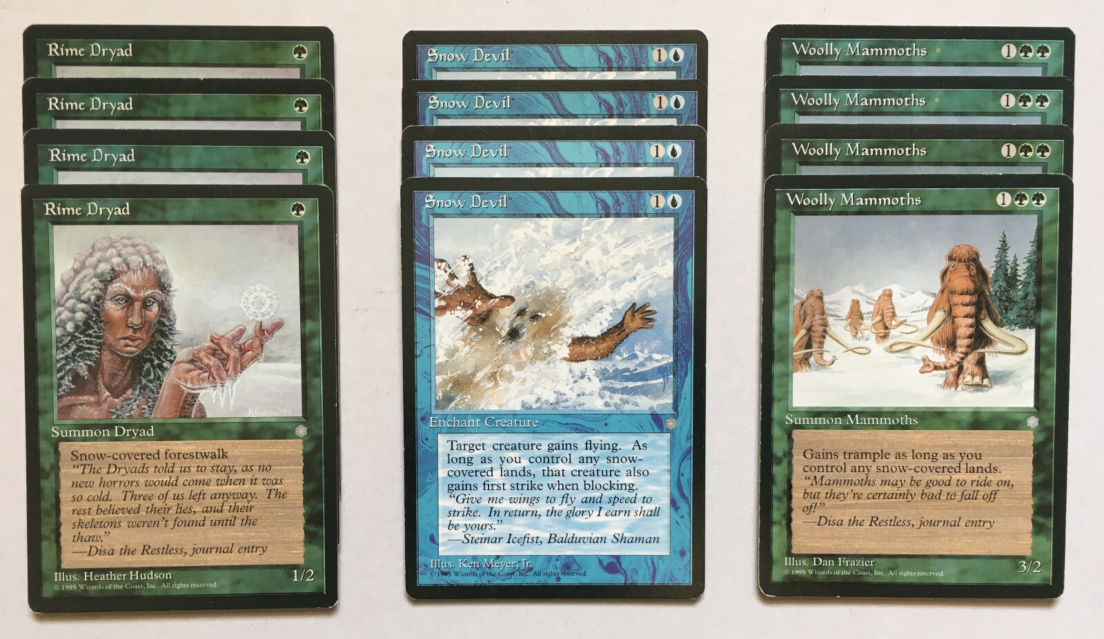 9 Playsets Snow Card Lot - MTG Magic the Gathering - Snow-Covered | eBay