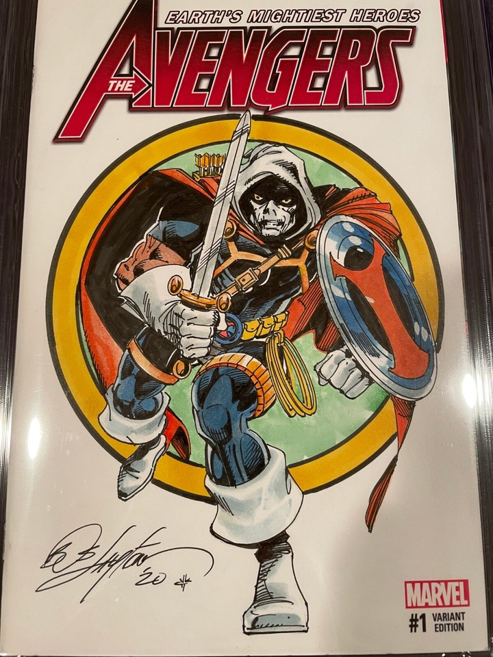 CGC 9.8 AVENGERS #1 SIGNED & SKETCH BOB LAYTON & JOEY LEE CABRAL ...