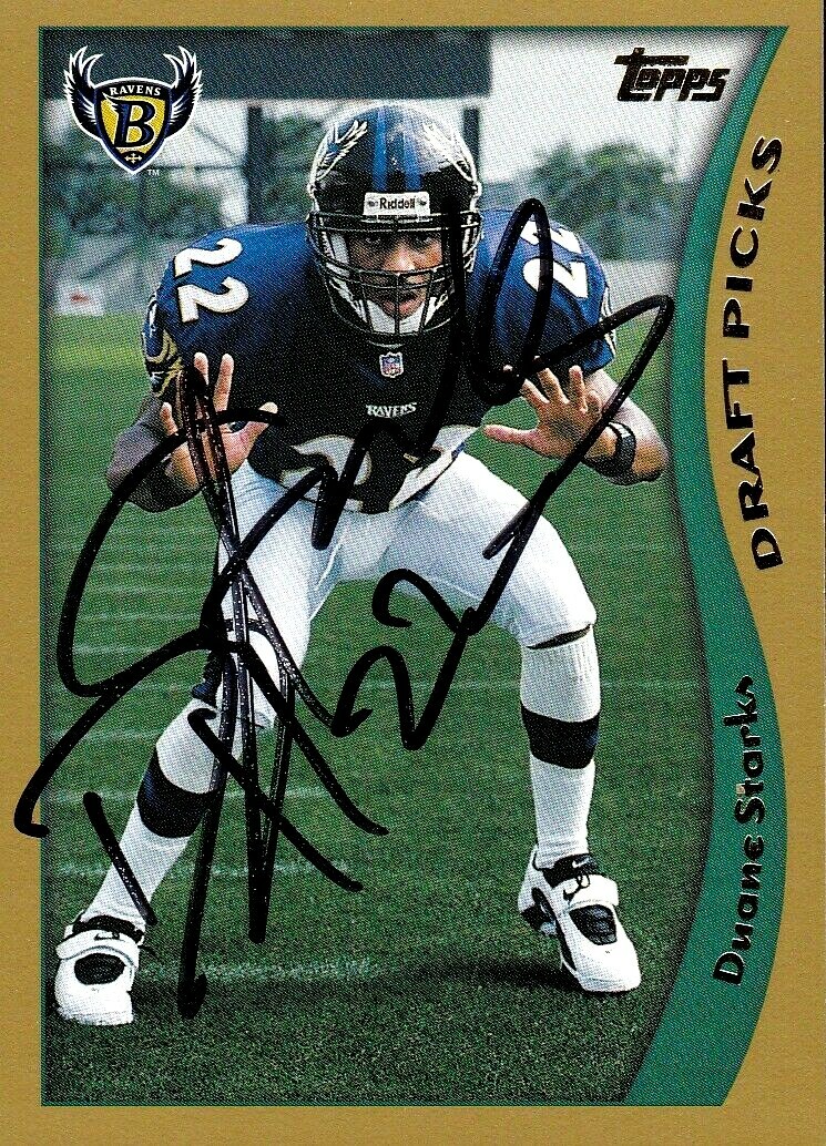 Ravens Super Bowl XXXV Champ DUANE STARKS autograph signed auto ROOKIE ...