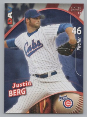 Justin Berg 2009 DAV Iowa Cubs Minor League Baseball Card | eBay