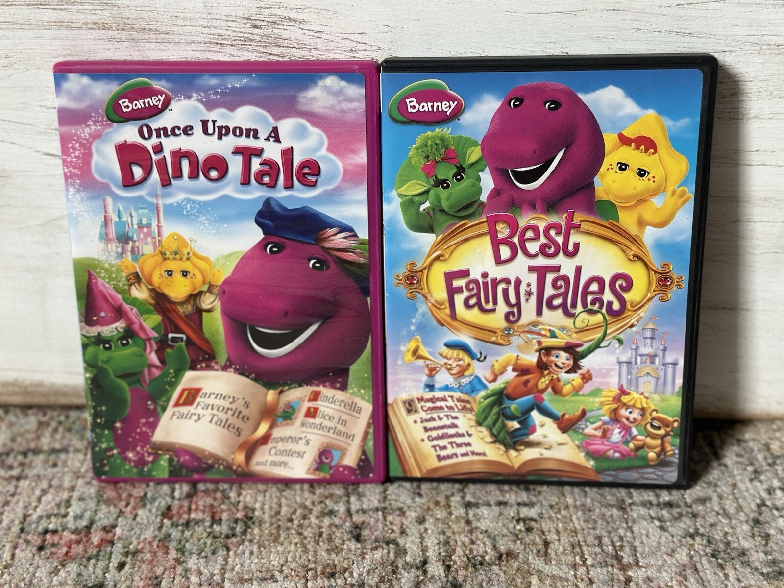 Lot Of (2) Barney DVD’s Bundle: Best Fairy Tales, Once Upon A Dino Tale ...