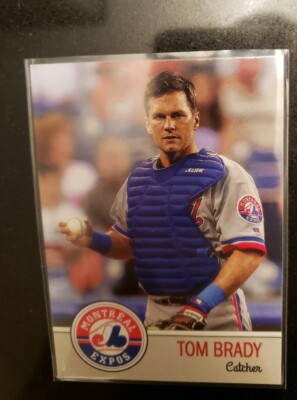 Tom Brady EXPOS Baseball Card #12 RC Montreal Expos ROOKIE Card NRMT+ ...