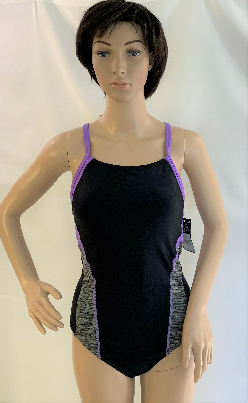 Speedo Relaunch Splice Flyback One Piece Swimsuit 12/38 Purple 113668 ...