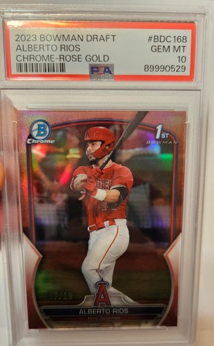 2023 Bowman Chrome Draft Rose Gold Alberto Rios /10 PSA 10 | eBay