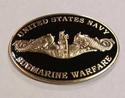 U.S. Navy Submarine Warfare Challenge Coin ~Bubblehead Gold Dolphins ...
