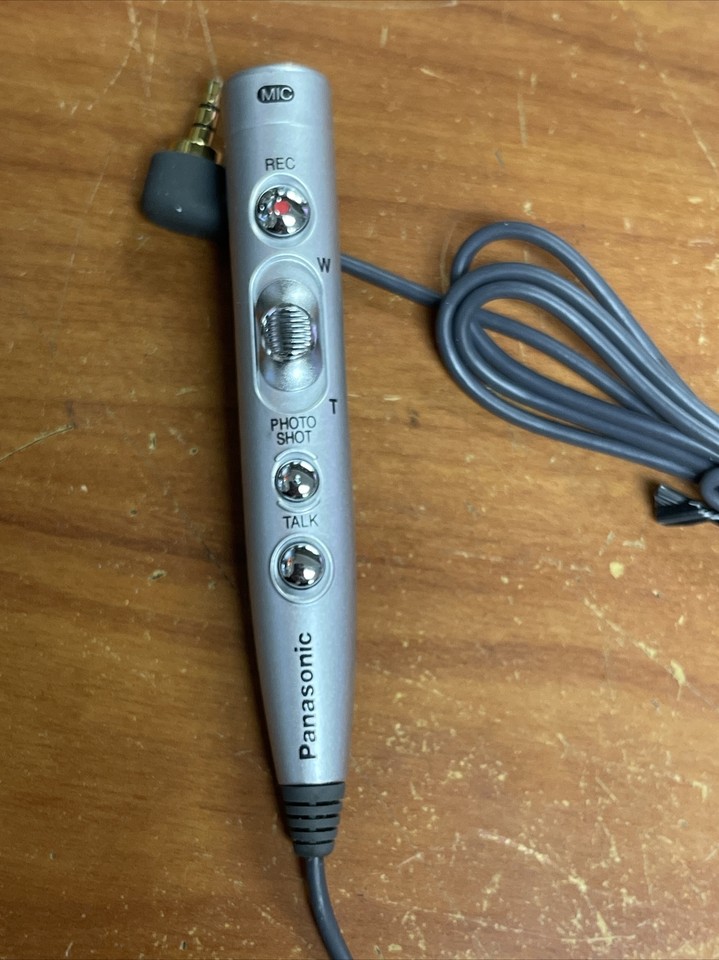 GENUINE PANASONIC CLIP ON WIRED MAGIC WIRE REMOTE W/ MIC MICROPHONE | eBay