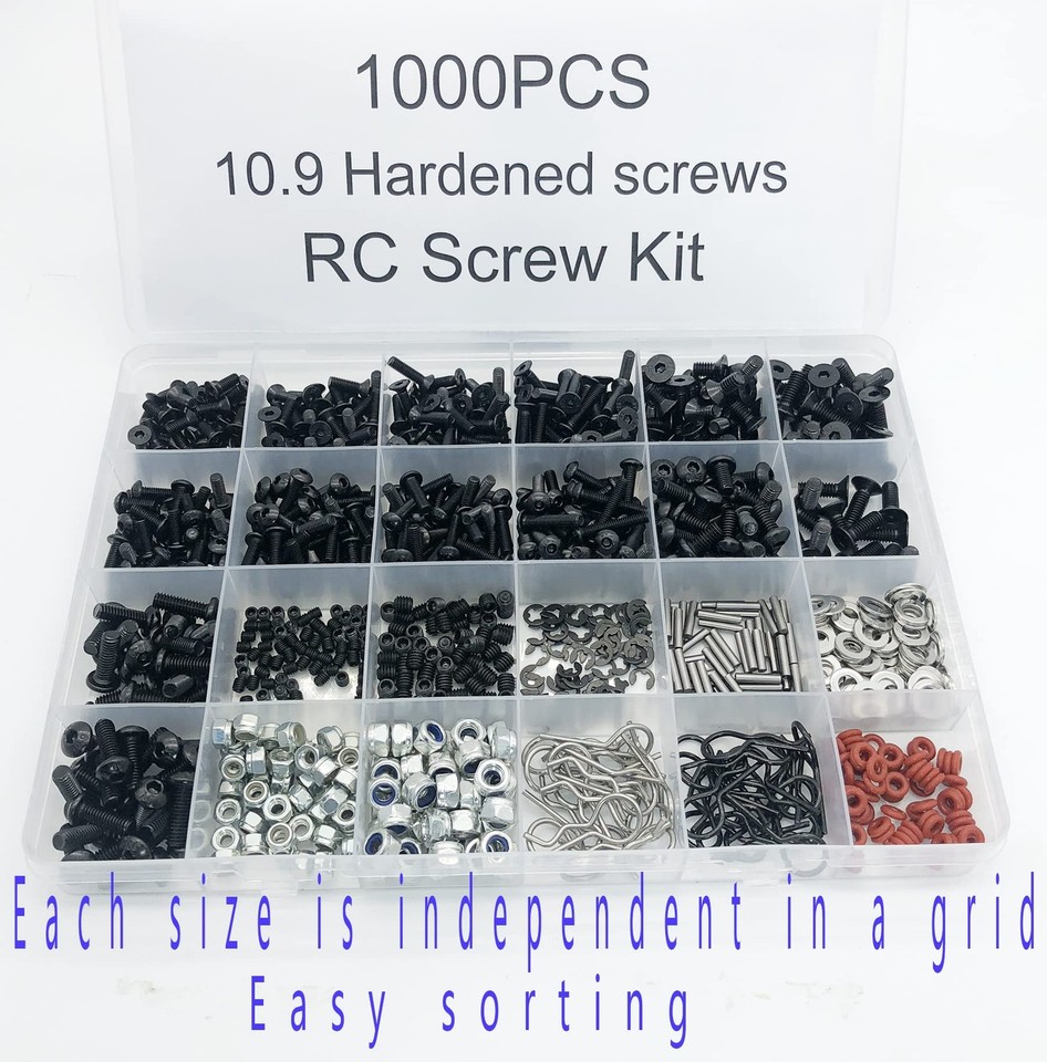 1000pcs Universal RC Screw Kit Screws Assortment,Set Hardware Fasteners for T... 718132904607| eBay