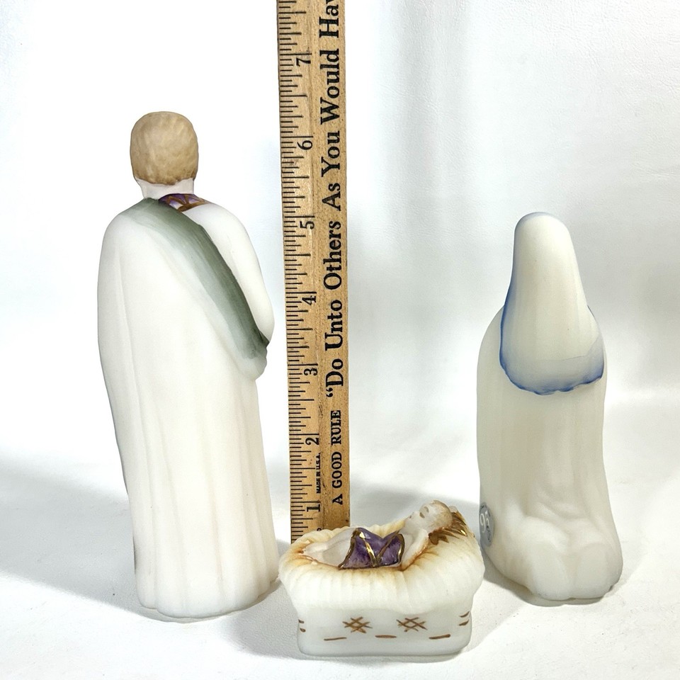 2 Sets Vtg Fenton Nativity, Gloria Angel & Holy Family 95th Anniv 22K ...